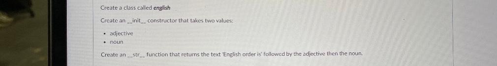 Solved Create A Class Called English Create An 1235