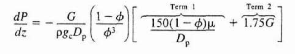 Starting from the general Ergun equation, derive the | Chegg.com