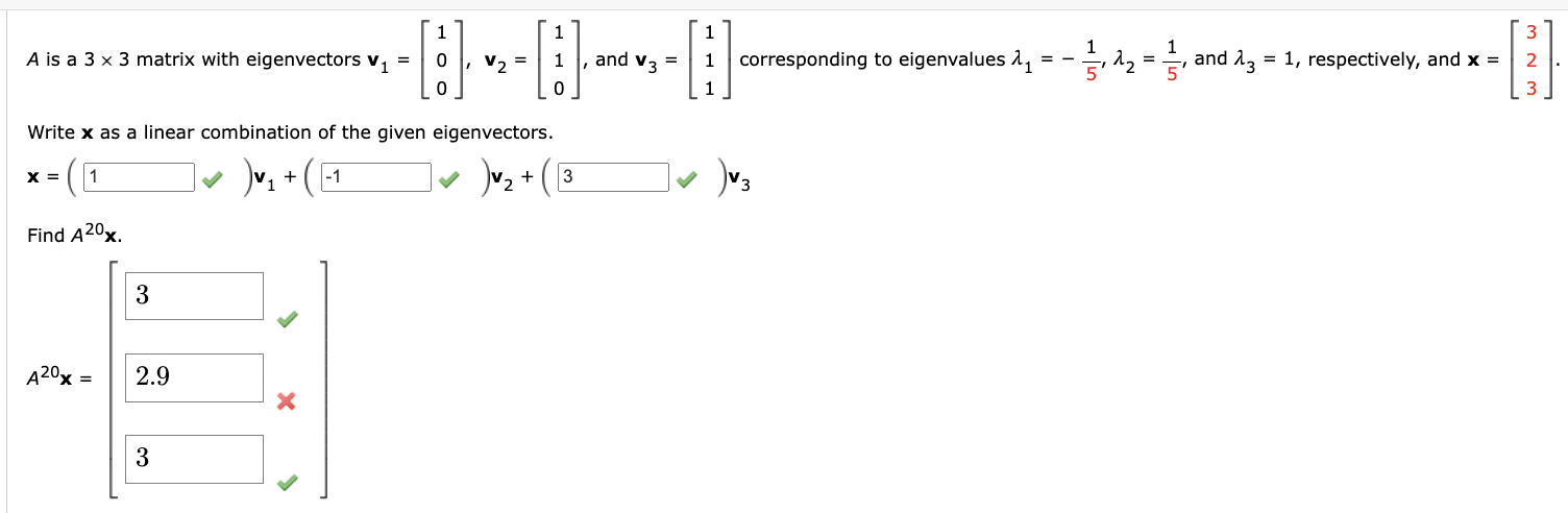 Solved For Linear Algebra.A ﻿is a 3×3 ﻿matrix with | Chegg.com