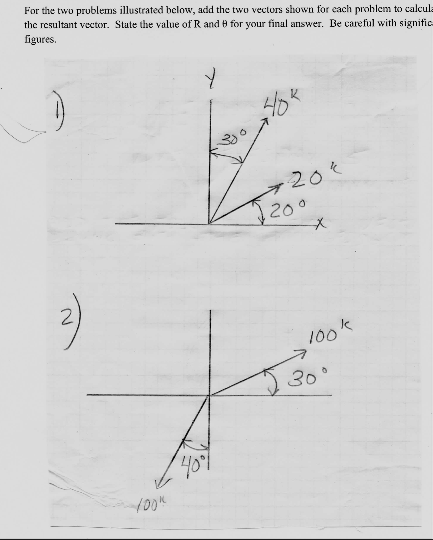 Solved For the two problems illustrated below, add the two | Chegg.com