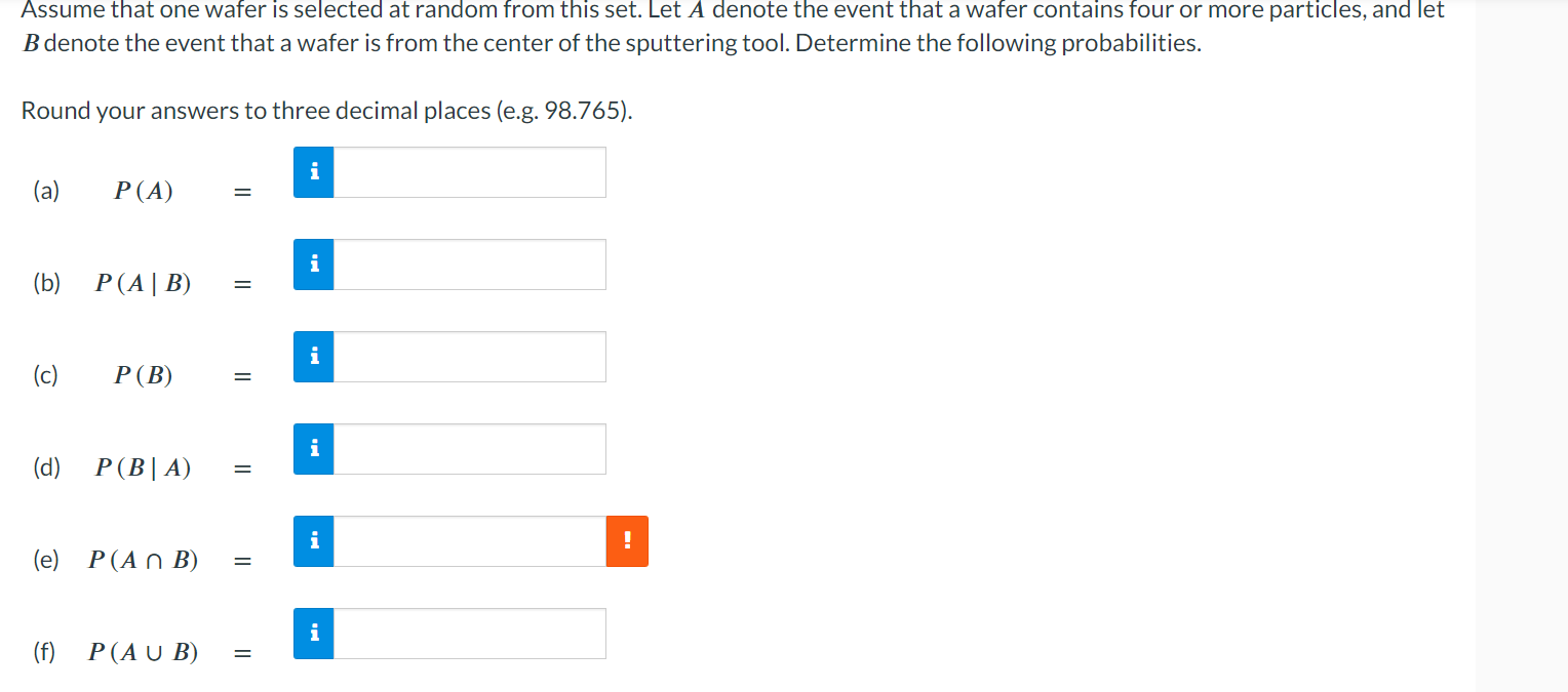 Solved Assume that one wafer is selected at random from this | Chegg.com
