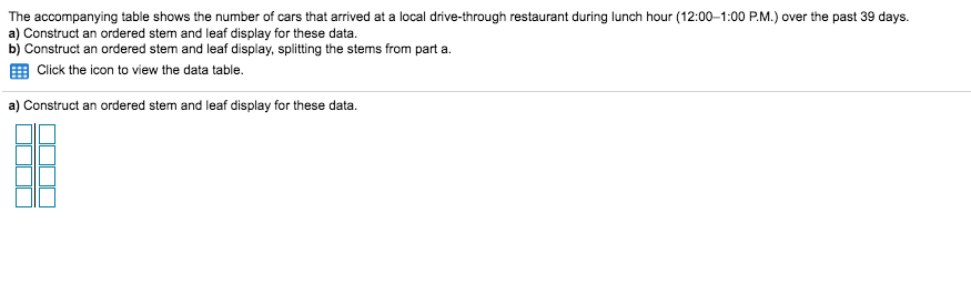 Solved The accompanying table shows the number of cars that | Chegg.com