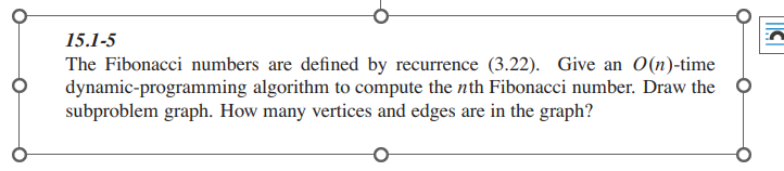 Solved 15.1-5 The Fibonacci numbers are defined by | Chegg.com