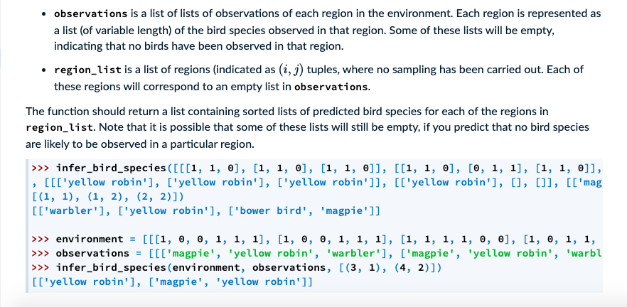 Solved Predicting Species in Unsampled Habitats In most | Chegg.com