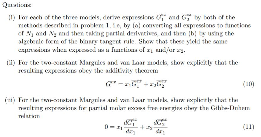2. In non-ideal binary liquid mixtures, the excess | Chegg.com