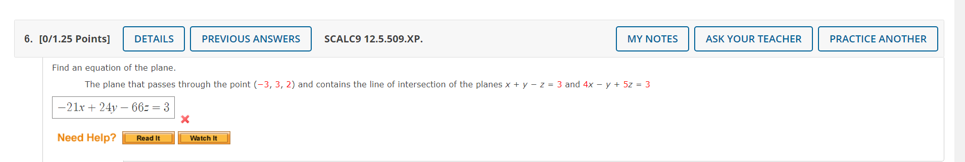 Solved 6. [0/1.25 Points] DETAILS PREVIOUS ANSWERS SCALC9 | Chegg.com