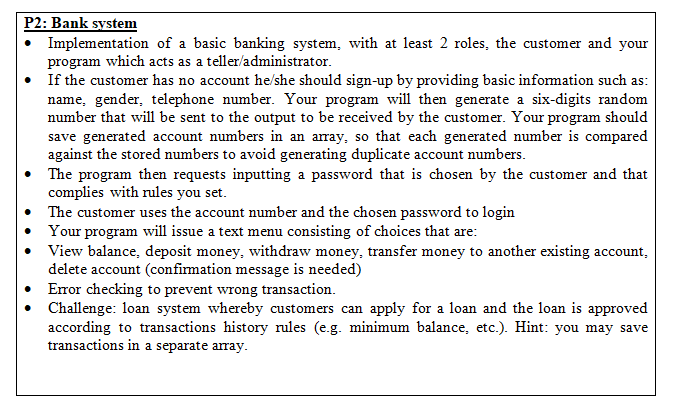 Solved this is a project. Answer it by using Java | Chegg.com