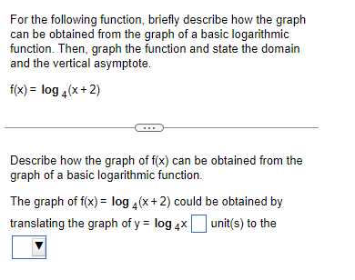 Solved For the following function, briefly describe how the | Chegg.com