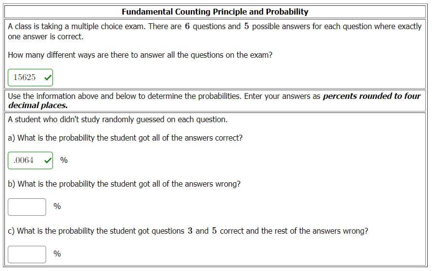 Solved Fundamental Counting Principle and Probability A | Chegg.com