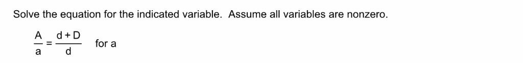 Solved Solve the equation for the indicated variable. Assume | Chegg.com