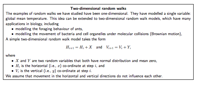 Two-dimensional random walks The examples of random | Chegg.com