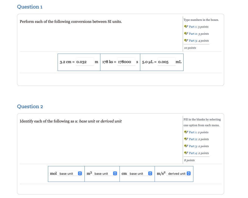 Solved Question 1 Perform each of the following conversions | Chegg.com