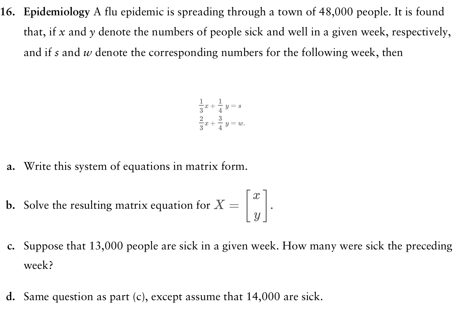 Solved Use Excel To Solve A System Of Linear Equations Using 