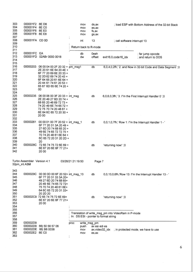 Solved In the interrupt service demo program in 32-bit | Chegg.com