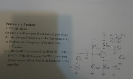 Solved Problem 4: (12 points) In the right Ifgure, (a) point | Chegg.com