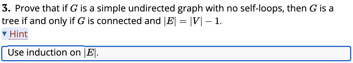 Solved 3. Prove that if G is a simple undirected graph with | Chegg.com