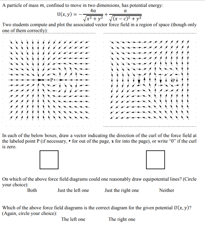 A particle of mass m, confined to move in two | Chegg.com