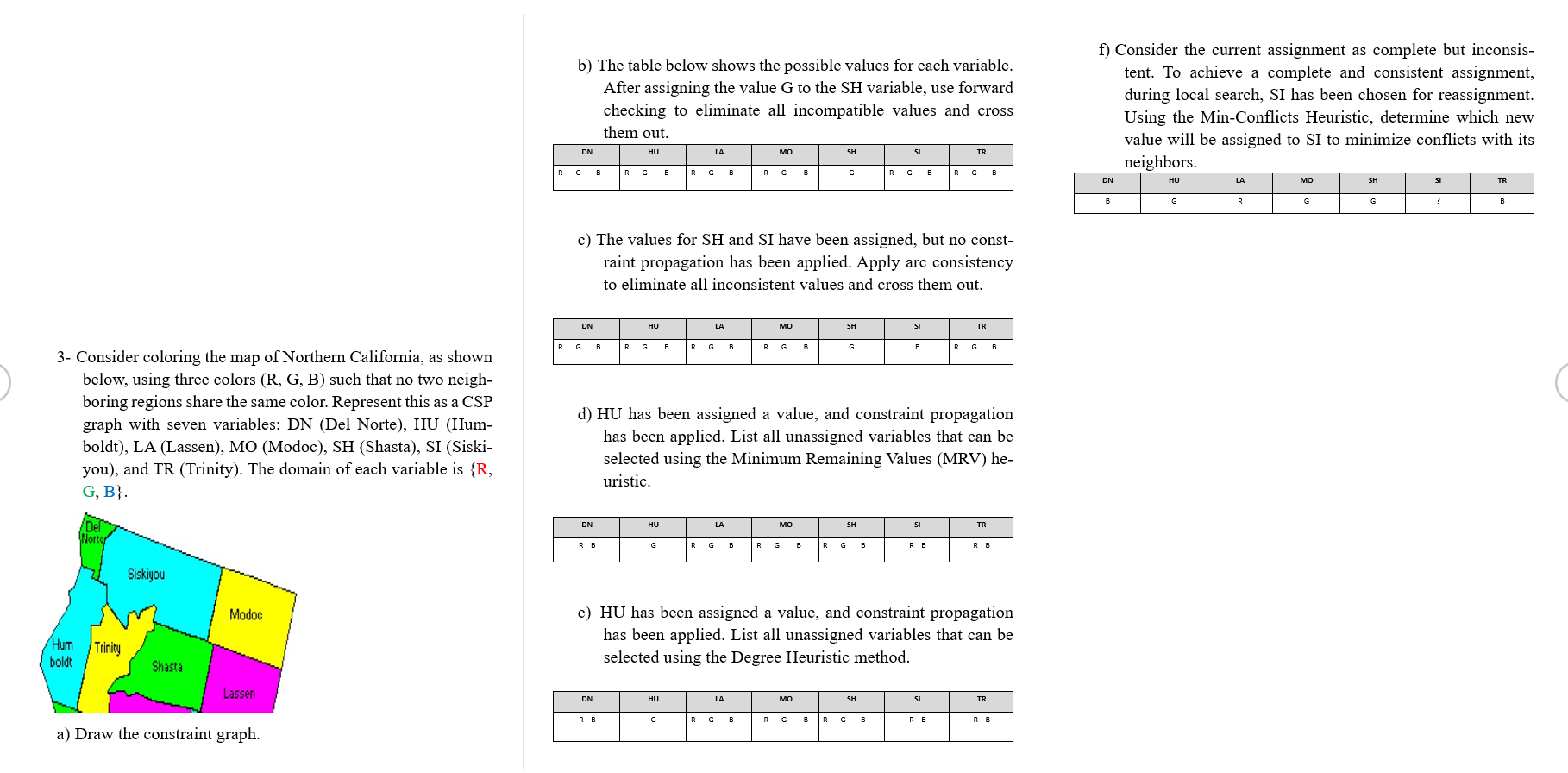 Solved Consider coloring the map of Northern California, as | Chegg.com