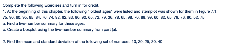 Solved Complete the following Exercises and turn in for | Chegg.com