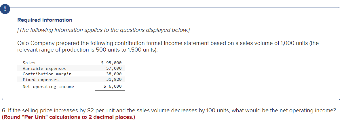 Solved 7. If the variable cost per unit increases by $1, | Chegg.com