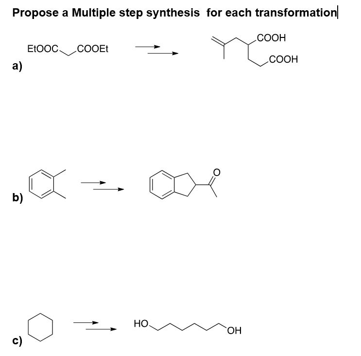 Solved Propose a Multiple step synthesis for each | Chegg.com