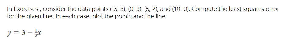 Solved In Exercises, consider the data points | Chegg.com