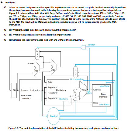 Solved • Problemi o when processor designers consider a | Chegg.com
