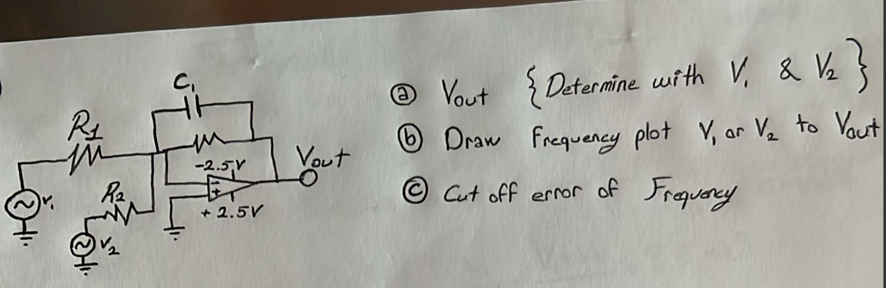 Solved R1= 1k , ﻿R2= 1k , ﻿R3=10k , ﻿C1 = 15.9nF. ﻿and what | Chegg.com