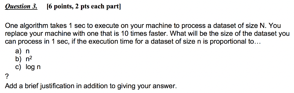 Solved Question 3 6 Points 2 Pts Each Part One Algorithm 