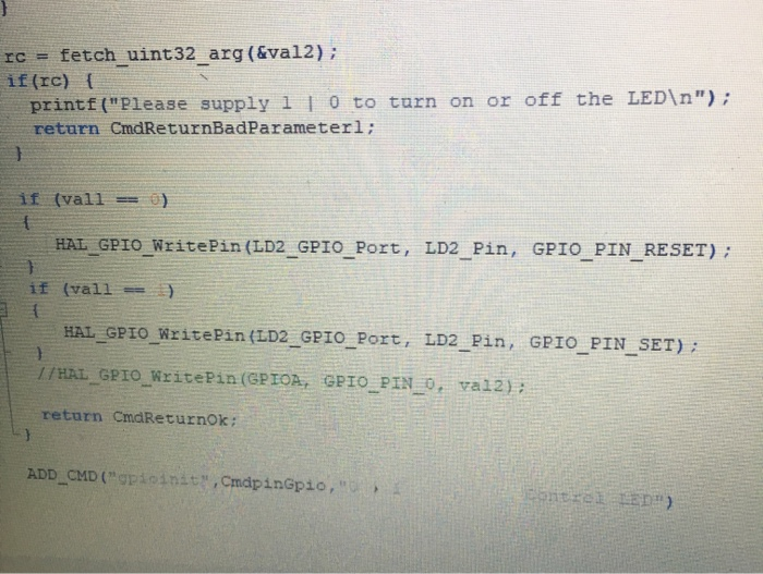 write linux code using ubantu for ADC on stm32f303 | Chegg.com