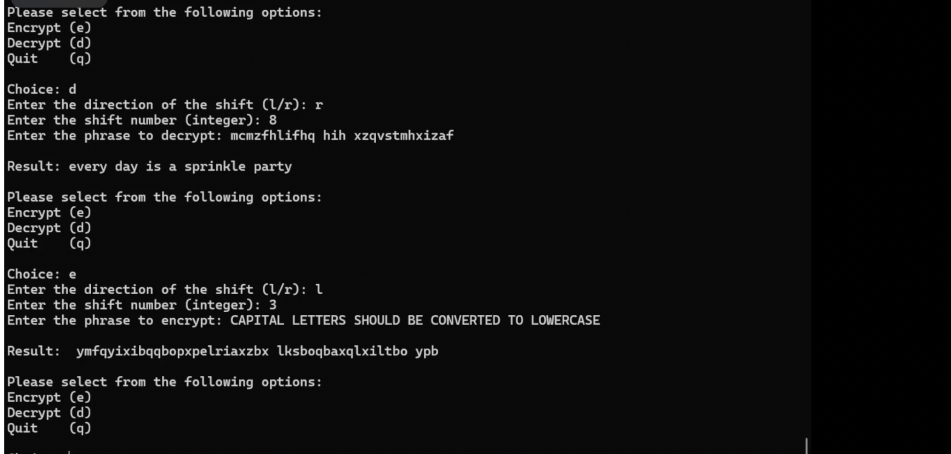 Solved encrypt.cpp and encrypt.hYou should see the following | Chegg.com