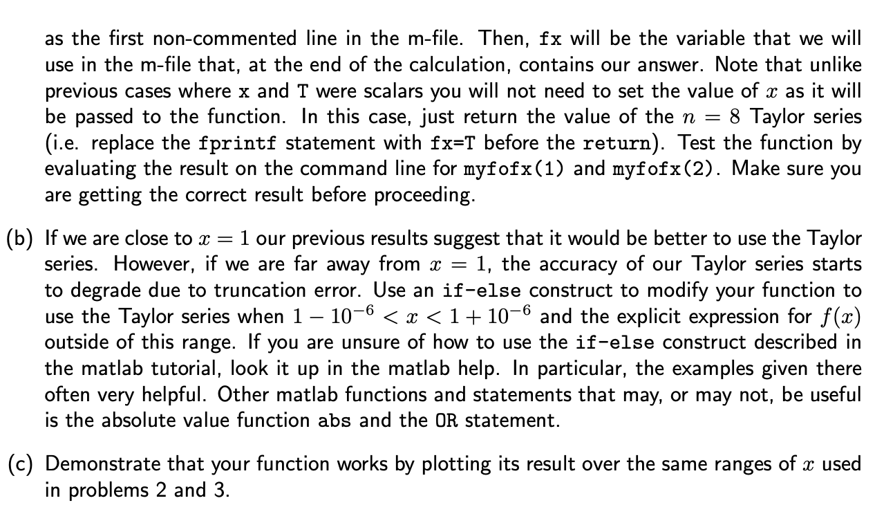 Problem 4 In This Problem We Want To Create A Matlab 