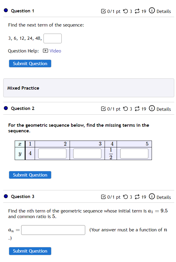 Solved Find the next term of the sequence: 3,6,12,24,48, | Chegg.com