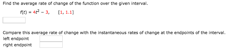 Solved Find the average rate of change of the function over | Chegg.com