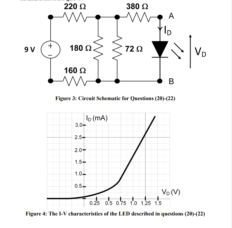 Solved Figure 3: Circuit Schematic for Questions (20)-(22) | Chegg.com