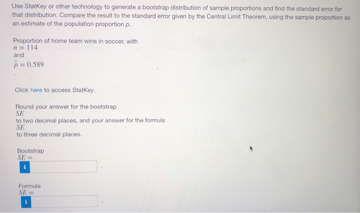 Solved Use StatKey or other technology to generate a | Chegg.com