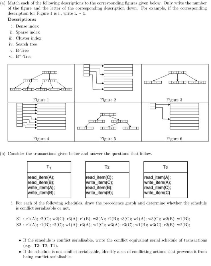 Solved (a) Match each of the following descriptions to the | Chegg.com