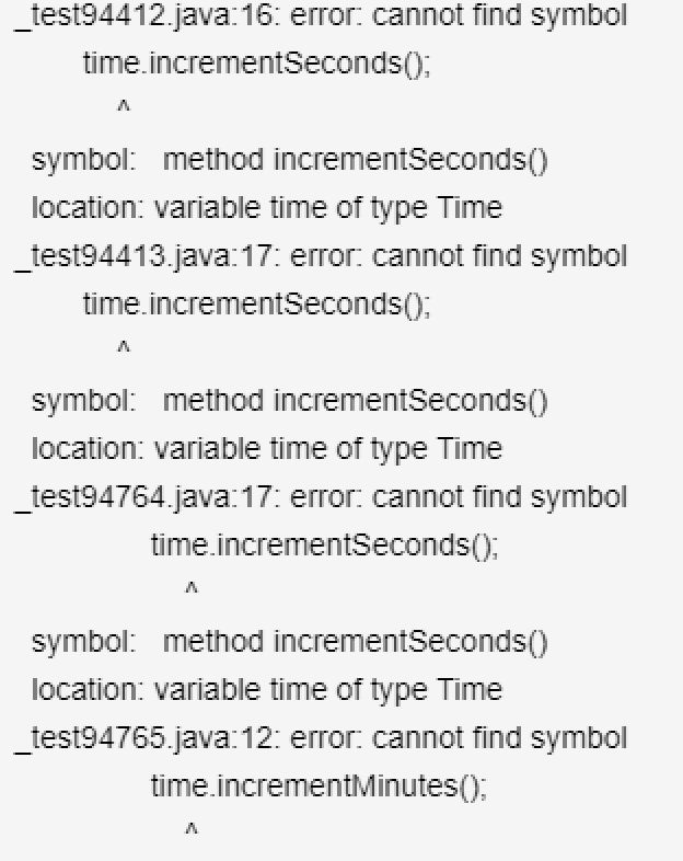Solved lic class Time private int hours; private int | Chegg.com