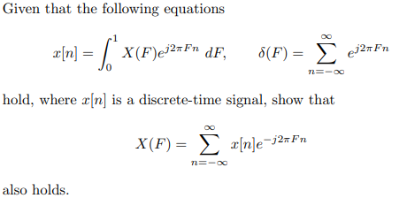Solved Given that the following equations | Chegg.com