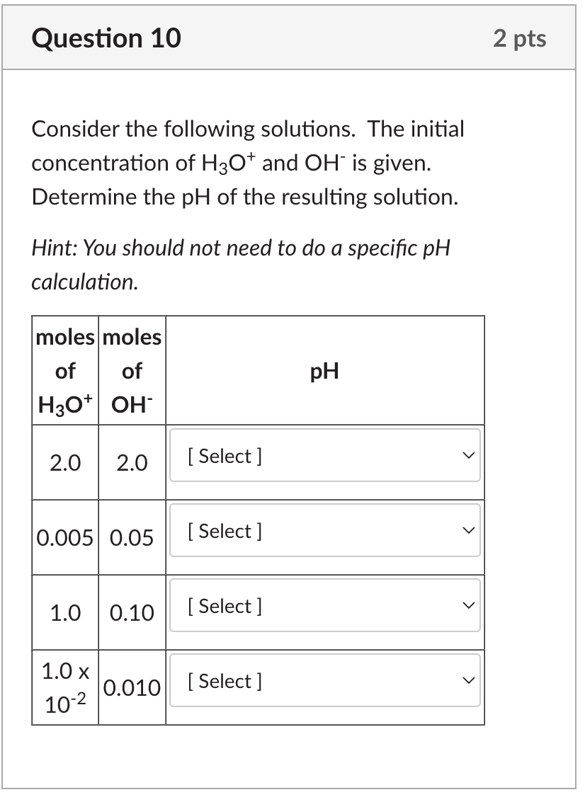 Solved Consider the following solutions. The initial | Chegg.com