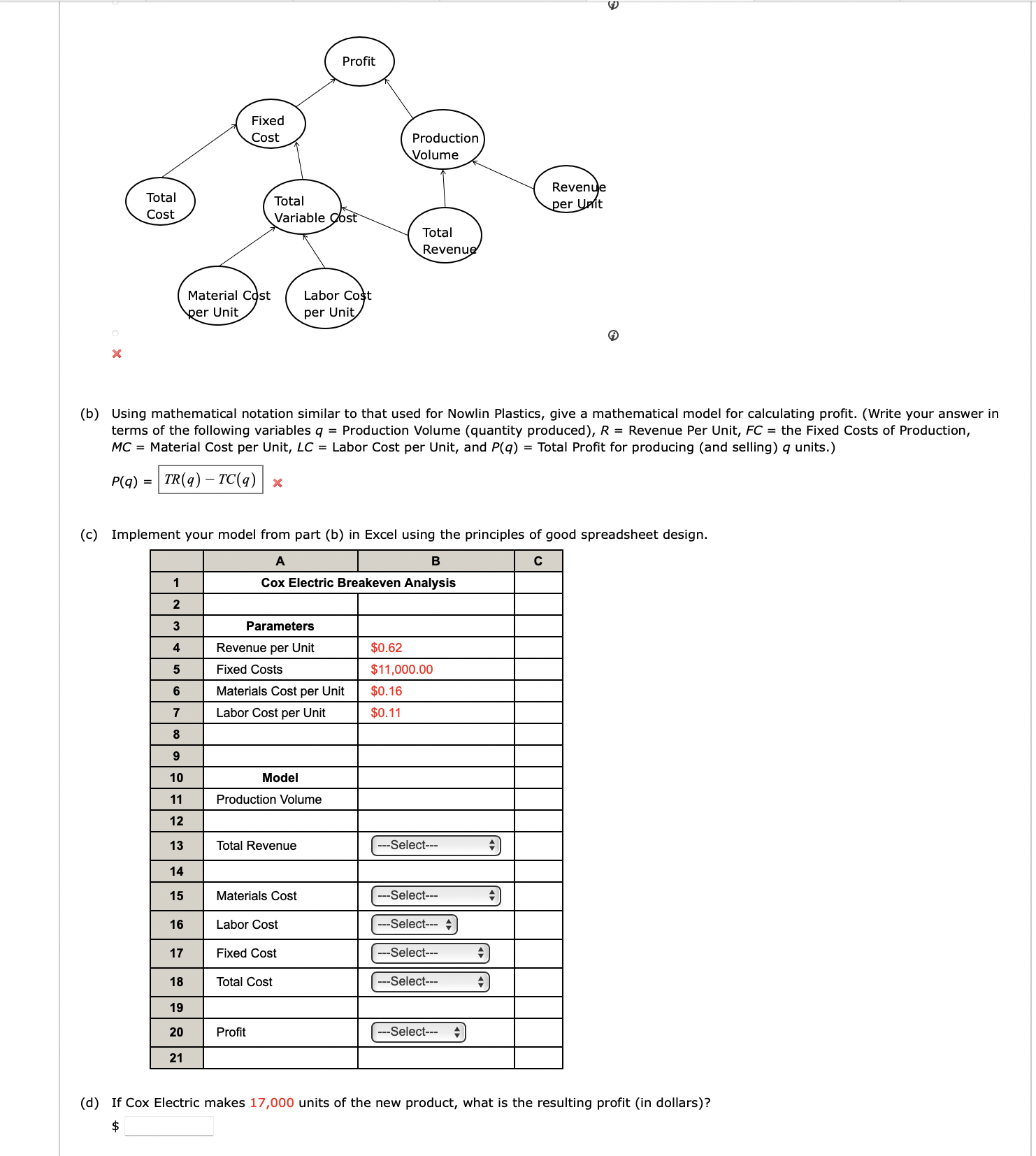 Solved Cox Electric makes electronic components and has | Chegg.com