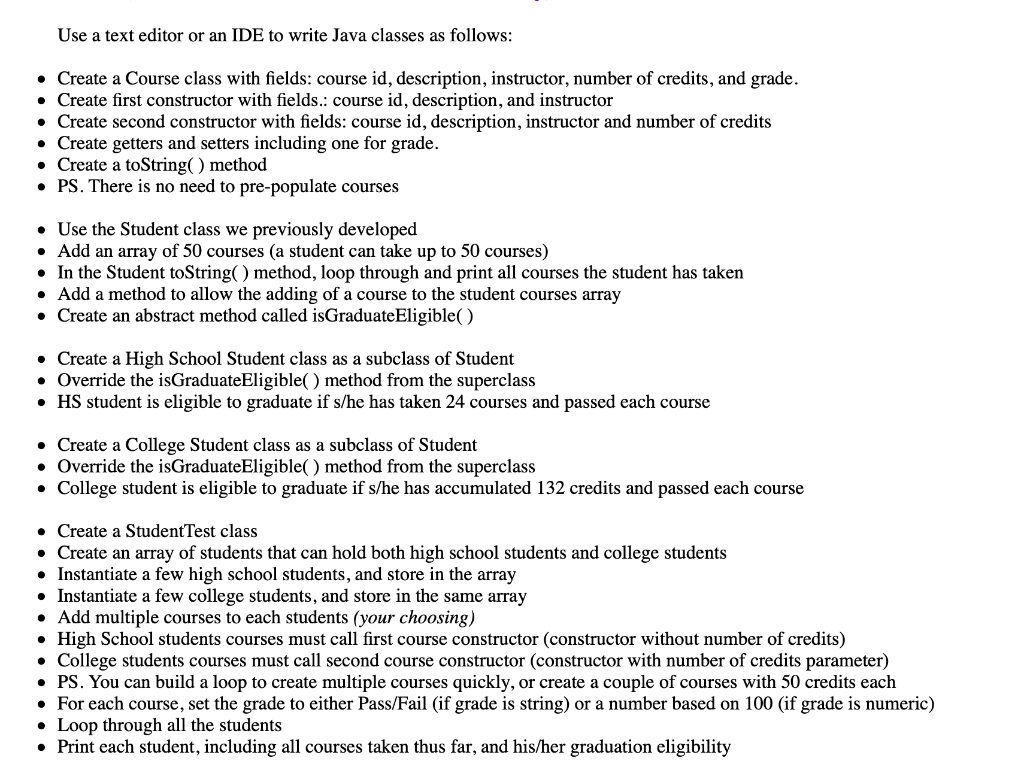 Solved public class Student { //Static fields | Chegg.com