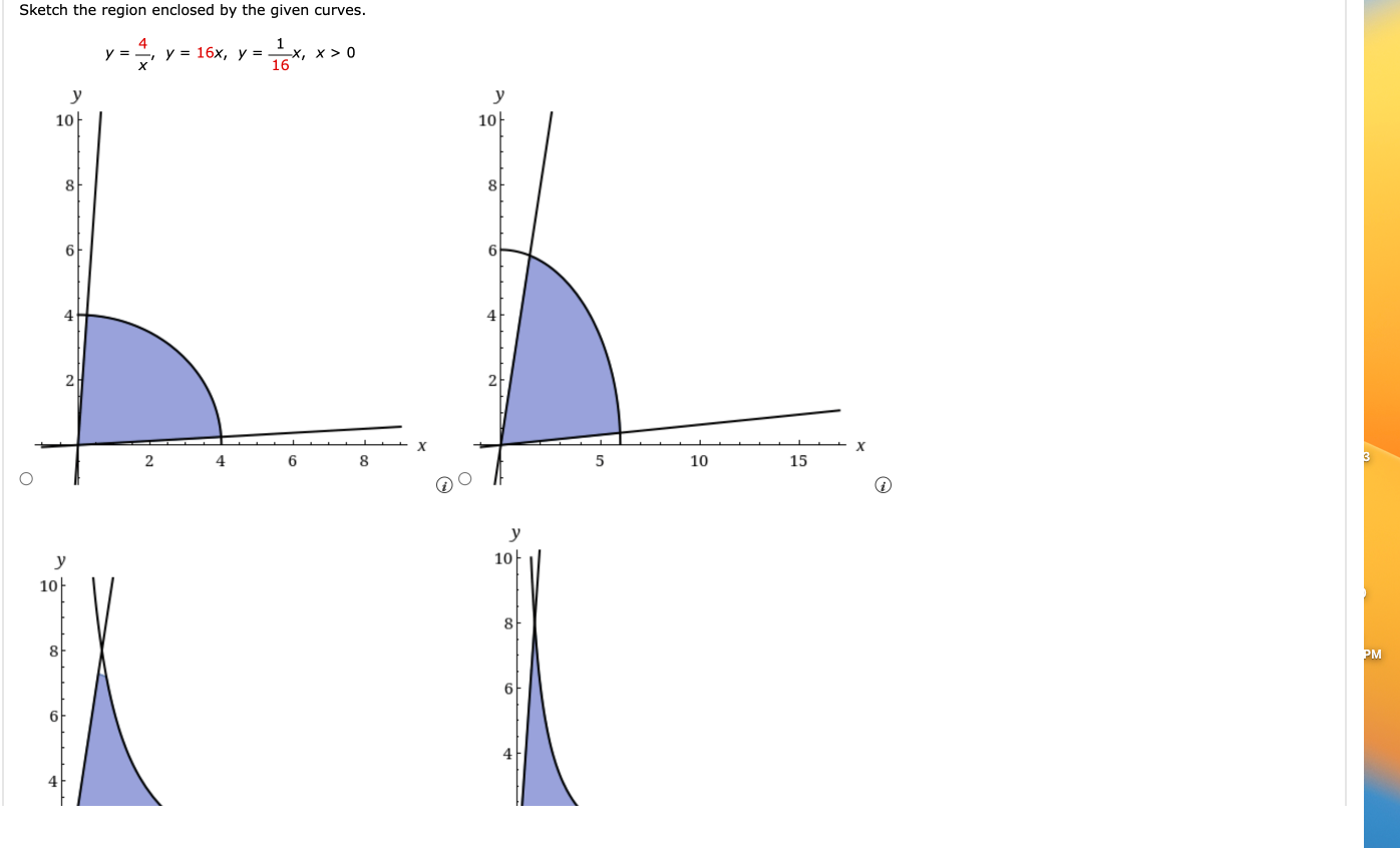 Solved Find the area of the region.Sketch the region | Chegg.com