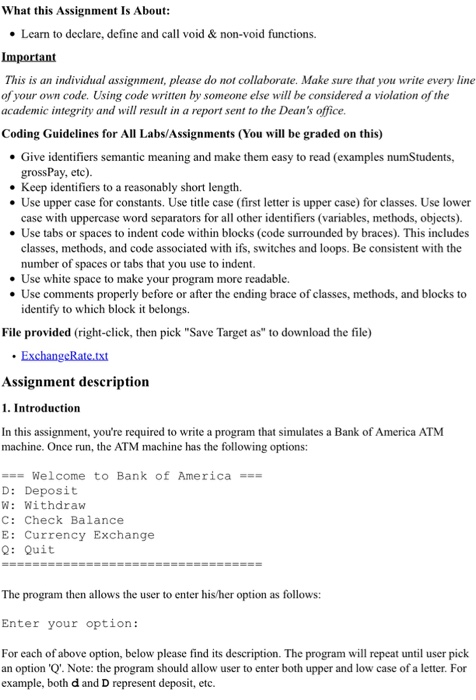 Solved What this Assignment Is About: Learn to declare, | Chegg.com