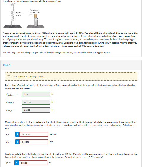 Solved A. spring has a relaxed length of 25 cm(0.25 m) and | Chegg.com