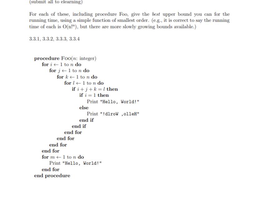 Solved (submit all to elearning) For each of these, | Chegg.com