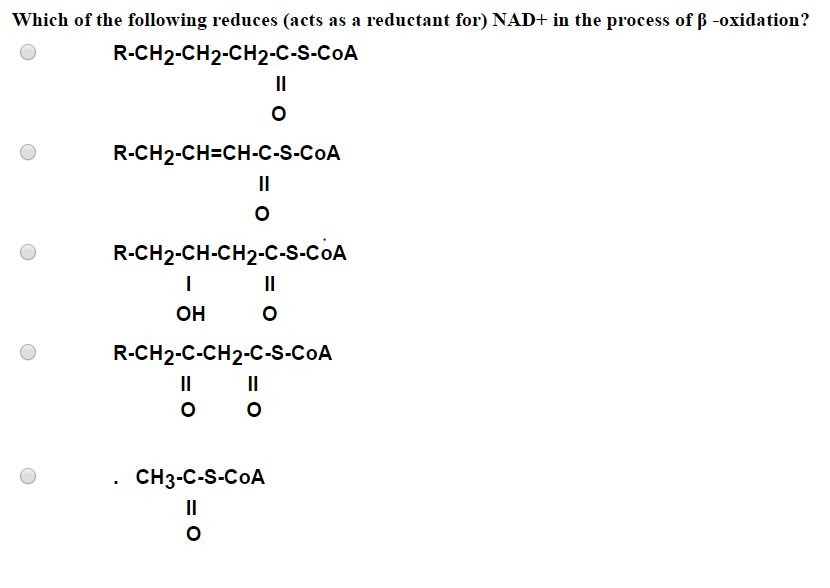 Solved Which of the following reduces (acts as a reductant | Chegg.com