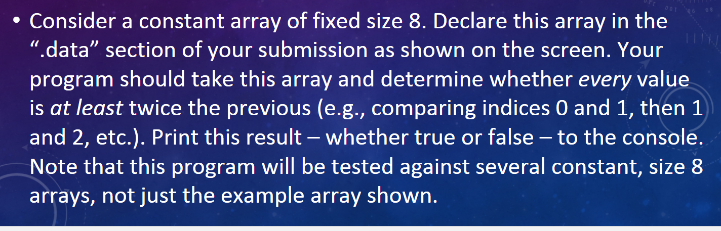 Solved Consider A Constant Array Of Fixed Size 8 Declare 0465