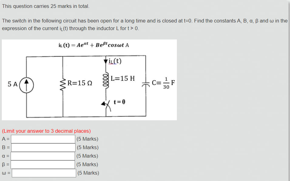 Solved This question carries 25 ﻿marks in ﻿total.The switch | Chegg.com