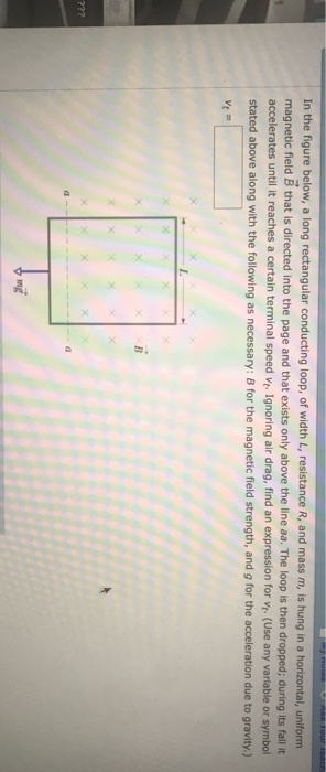 Solved In the figure below, a long rectangular conducting | Chegg.com
